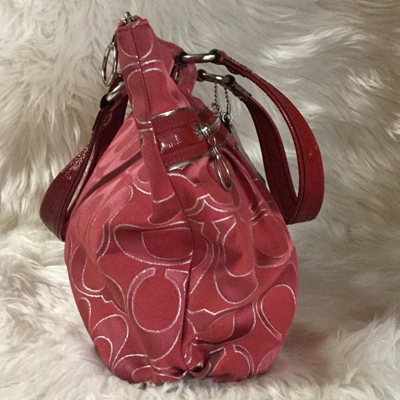Coach | Bags | Coach Large Poppy Red Signature C Bag Leather | Poshmark